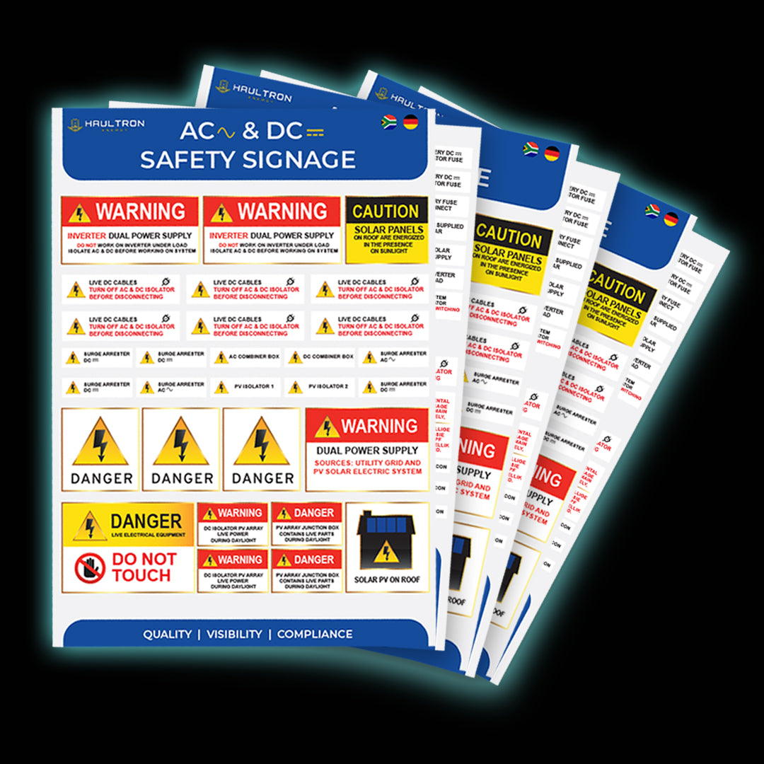 AC & DC Electrical Safety Labels for Backup and Solar Energy Systems ...
